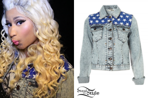 » Nicki Minaj: American Flag Print Jacket