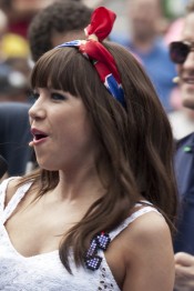 Carly Rae Jepsen Wavy Medium Brown Hairstyle | Steal Her Style