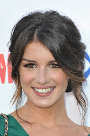 Shenae Grimes Wavy Dark Brown Updo Hairstyle | Steal Her Style