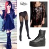 Ash Costello: Lace Dress, Platform Boots | Steal Her Style