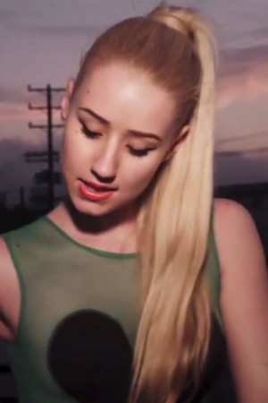 Iggy Azalea Straight Golden Blonde High Ponytail, Ponytail Hairstyle ...