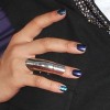 Zendaya Black, White Drips, Half Moon, Logo, Outline Nails | Steal Her ...