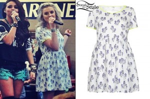 » Perrie Edwards: Unicorn Print Dress