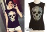 » Sarah Graziani: Silver Skull Muscle Tee