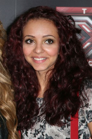 Jade Thirlwall Curly Burgundy Hairstyle | Steal Her Style