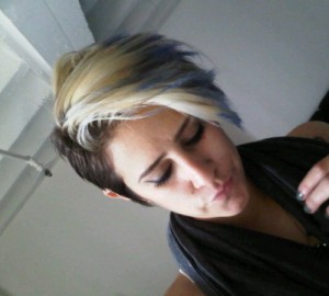 DEV Straight Dark Brown, Platinum Blonde Faux Hawk Hairstyle | Steal ...