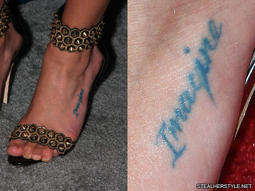 Lea Michele "Imagine" Foot Tattoo | Steal Her Style