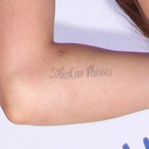 Hilary Duff Writing Upper Arm Tattoo | Steal Her Style