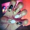 Zendaya Light Pink Diagonal Tips, Dots Nails | Steal Her Style