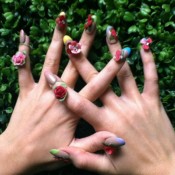 Katy Perry Brown Football Nails | Steal Her Style