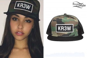 » Madison Beer: KR3W Camo Trucker Hat