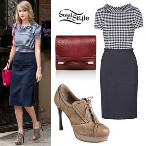 » Taylor Swift: Gingham Dress, Oxford Pumps