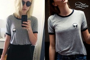 » Bea Miller: Alien Patch Ringer Tee