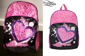 Miley Cyrus: Pink Leopard Print Backpack | Steal Her Style