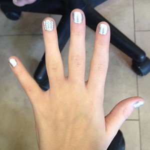 Jordyn Jones Silver Jewels Nails | Steal Her Style