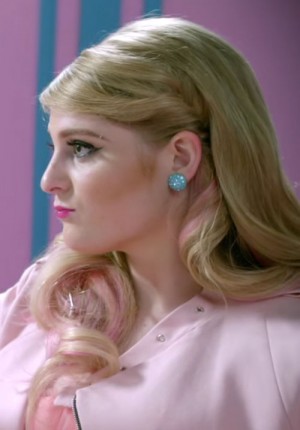 Meghan Trainor Wavy Honey Blonde Bouffant, Peek-A-Boo Highlights ...