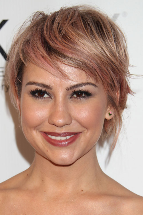 Chelsea Kane Straight Golden Blonde Bob, Choppy Bangs, Choppy Layers ...