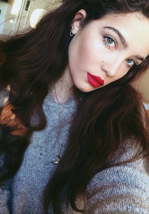 Halsey Wavy Dark Brown Messy Hairstyle | Steal Her Style
