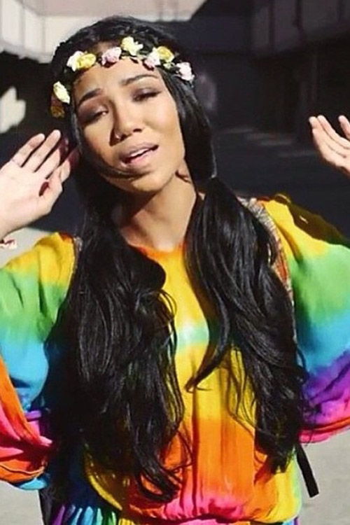 Jhené Aiko Wavy Black Headband, Pigtails Hairstyle | Steal Her Style