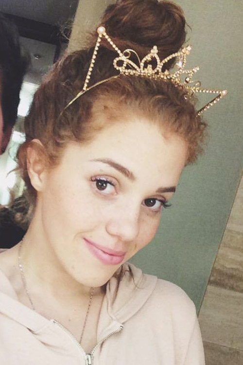 Mahogany Lox Curly Medium Brown Bun, Headband Hairstyle | Steal Her Style