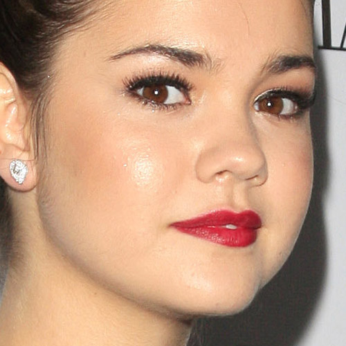 Maia Mitchell Makeup: Brown Eyeshadow, Silver Eyeshadow & Red Lipstick ...