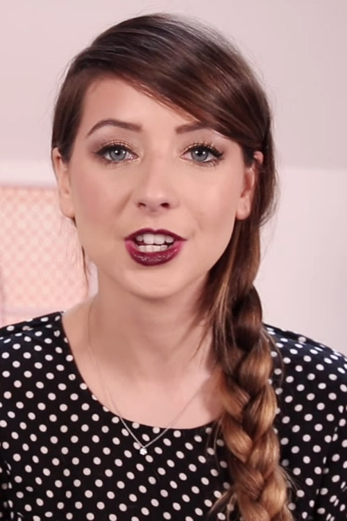 Zoella Straight Medium Brown Braid, Ombré Hairstyle | Steal Her Style