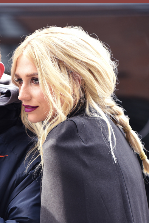 Kesha Wavy Braid, Face-Framing Pieces, Messy Hairstyle | Steal Her Style