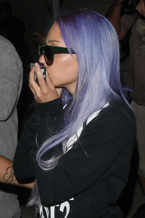 Amanda Bynes Straight Purple Angled, Flat-Ironed, Uneven Color ...
