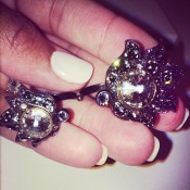 Ciara Nude Cross, Jewels, Nail Art Nails | Steal Her Style