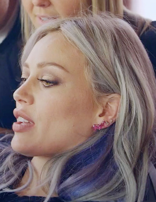 Hilary Duff Straight Silver Messy, Overgrown Bangs, Peek-A-Boo ...
