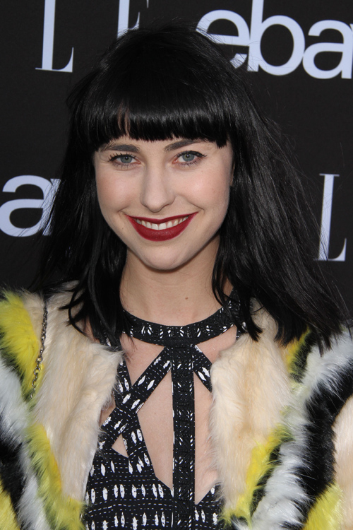 Kimbra Straight Black Straight Bangs Hairstyle | Steal Her Style