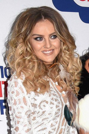 Perrie Edwards Wavy Light Brown Barrel Curls, Ombré Hairstyle | Steal ...
