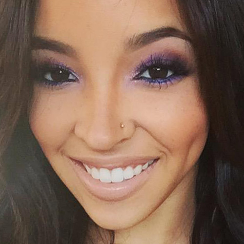 Tinashe Makeup: Purple Eyeshadow & Nude Lipstick | Steal Her Style