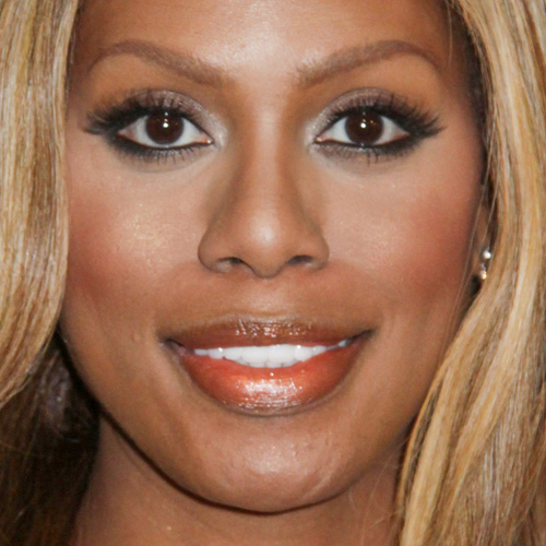Laverne Cox Makeup: Black Eyeshadow, Gray Eyeshadow & Orange Lipstick ...