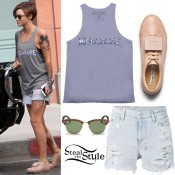 » Ruby Rose: New Wave Sweatshirt, Orange Sneakers