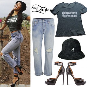 Tinashe: Blessed Sweatshirt Outfit | Steal Her Style