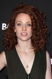 Jess Glynne Curly Auburn Side Part Hairstyle | Steal Her Style