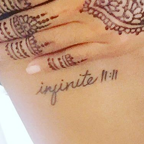 Kay Cola Writing Side Tattoo | Steal Her Style