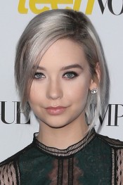 Amanda Steele Straight Silver Dark Roots Hairstyle | Steal Her Style
