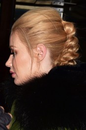 Iggy Azalea Straight Light Brown Face-Framing Pieces, French Braid ...