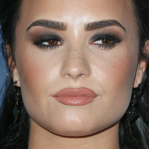Demi Lovato Makeup: Beige Eyeshadow & Mauve Lipstick | Steal Her Style