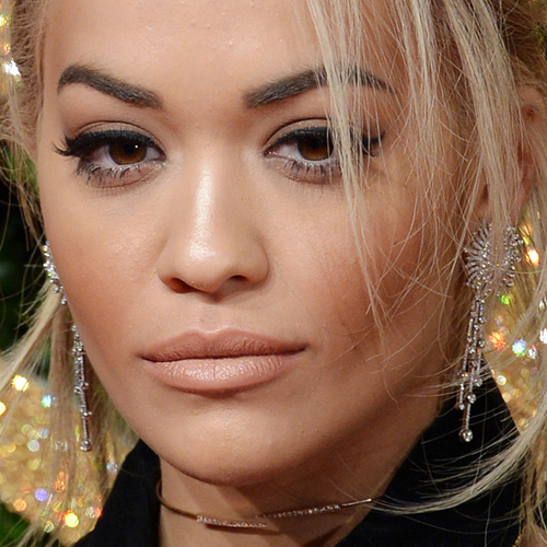 Rita Ora Makeup: Purple Eyeshadow & Pale Pink Lipstick | Steal Her Style