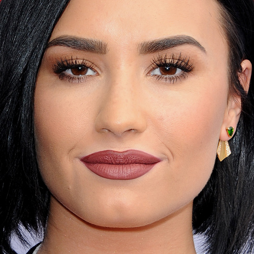 Demi Lovato Makeup: Brown Eyeshadow & Burgundy Lipstick | Steal Her Style