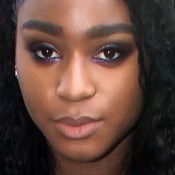 Normani Makeup: Black Eyeshadow, Brown Eyeshadow & Red Lipstick | Steal ...
