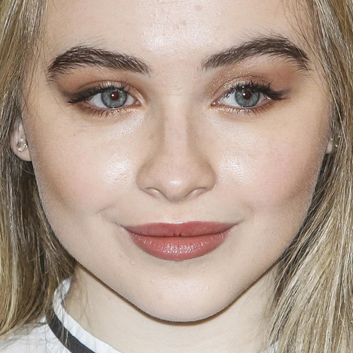 Sabrina Carpenter Makeup: Bronze Eyeshadow, Gray Eyeshadow & Mauve ...
