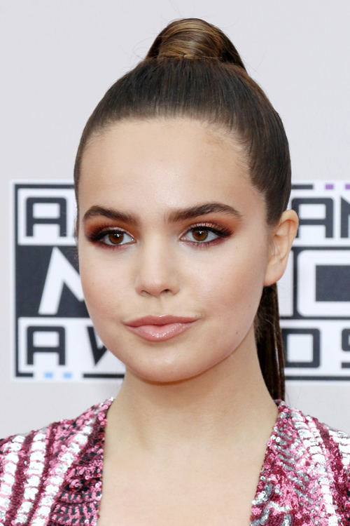 Bailee Madison Straight Medium Brown High Ponytail, Ponytail Hairstyle ...