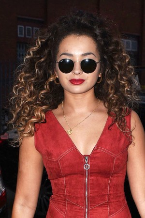 Ella Eyre Curly Dark Brown Afro, Bouffant, Peek-A-Boo Highlights ...