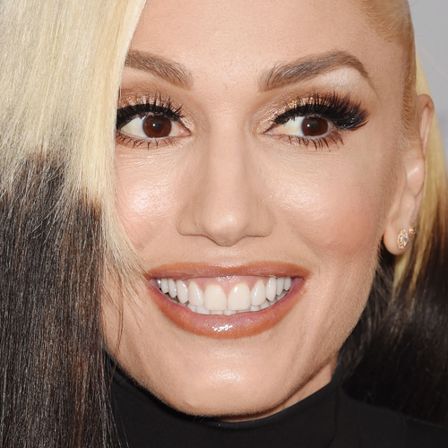 Gwen Stefani Makeup: Black Eyeshadow, Bronze Eyeshadow & Mauve Lipstick ...
