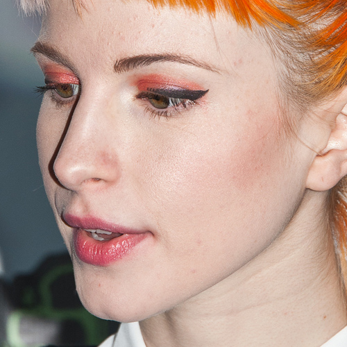 Hayley Williams Makeup: Silver Eyeshadow & Orange Lipstick | Steal Her ...