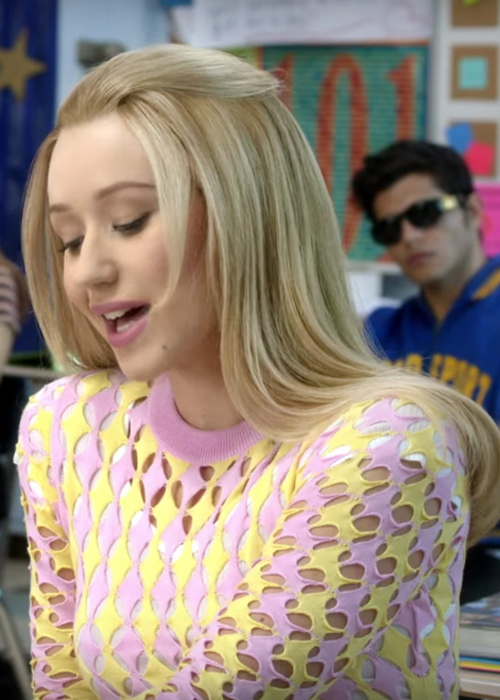 Iggy Azalea Straight Light Brown All-Over Highlights, Overgrown Bangs ...